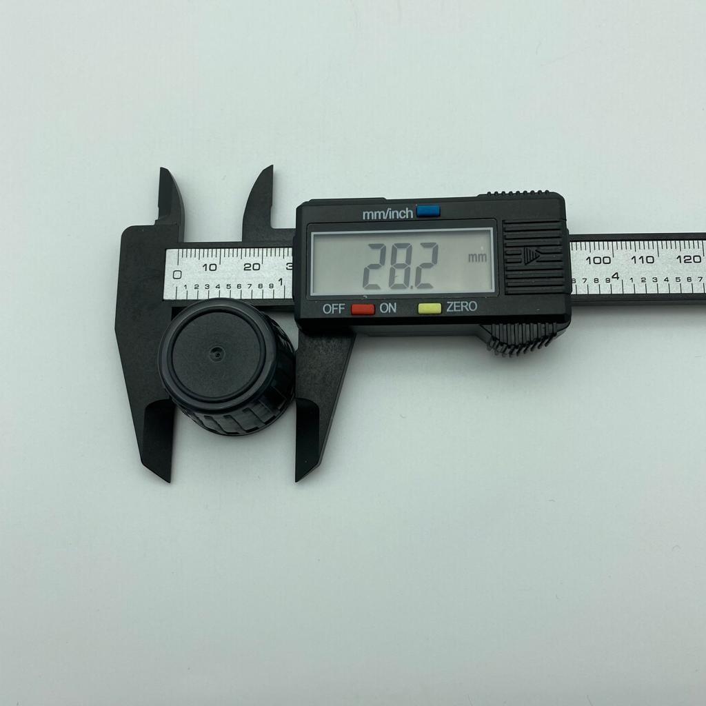 25 MM ECZA KAPAK SİYAH - KİLİTLİ - İÇ TAPALI